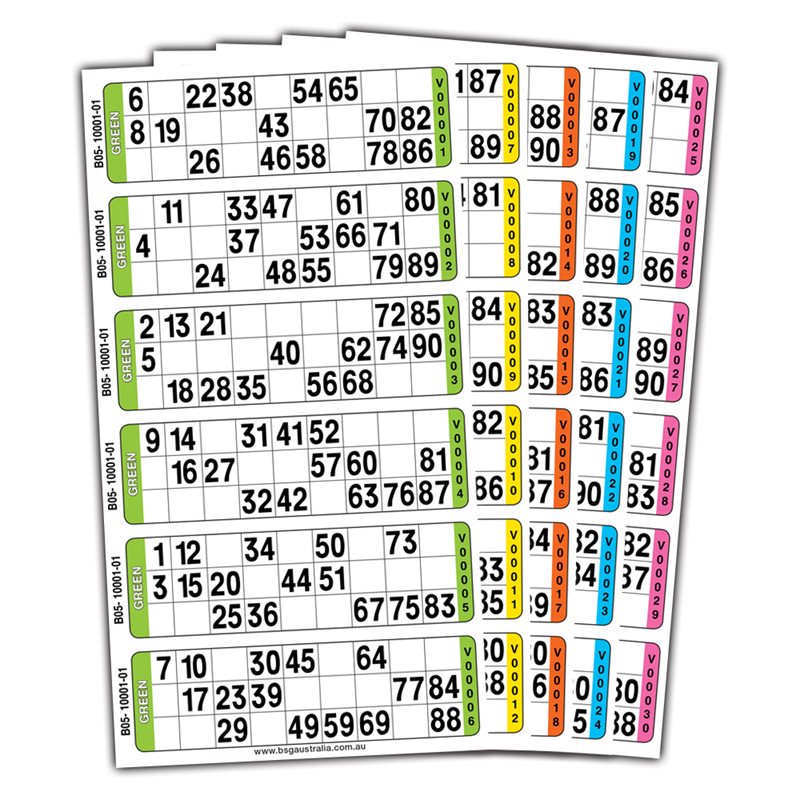 Bingo Ticket | Bingo Books | Bingo Supplies Australia