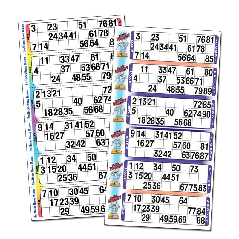 Bingo Single Tickets, Bingo Jackpot Sheets, Bingo Flyers