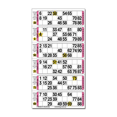 FULL COLOUR THEMED BINGO SINGLE TICKETS (GLUED, OFF THE SHELF) | 1 STAR ...