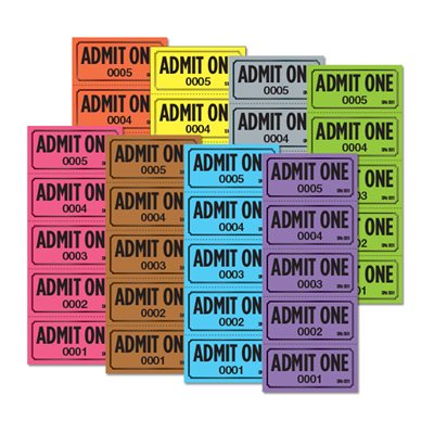 Fundraising Tickets, Cent Auction, Cloak Room, Drink Tickets, Admission ...