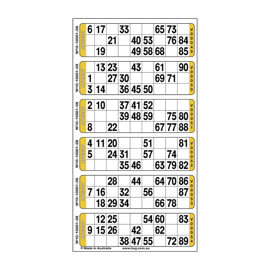 Bingo Supplies Australia | Bingo Tickets Australia | Bingo Cards ...