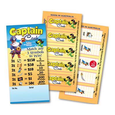 CAPTAIN CASH 5 x $150 LUCKY ENVELOPE