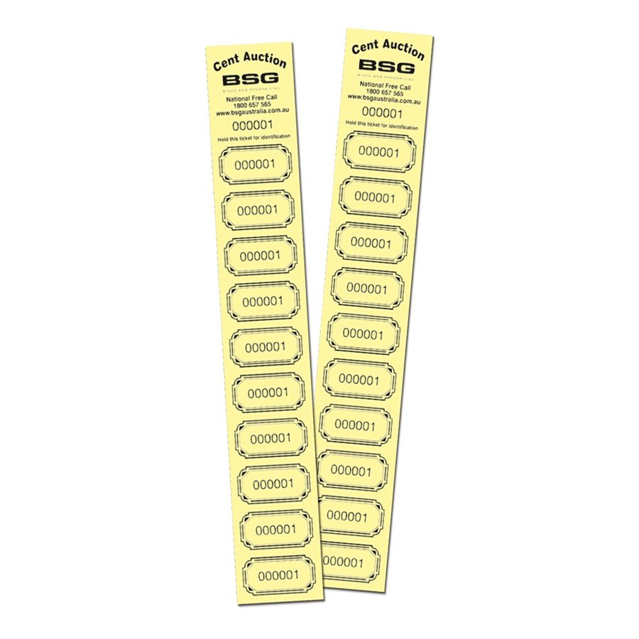 Fundraising Tickets, Cent Auction, Cloak Room, Drink Tickets, Admission ...
