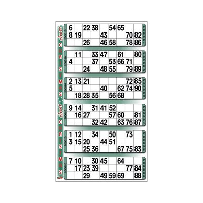 FULL COLOUR THEMED BINGO SINGLE TICKETS (LOOSE) | CHRISTMAS CHEER
