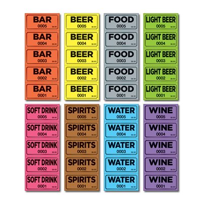 Drink Tickets | Drink Card | Admission Tickets | Bar Tickets