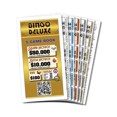 BINGO DELUXE 5 GAME 10 COLOUR BINGO BOOKS | BLUE START