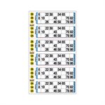 THEMED BINGO SINGLE TICKETS COLOURED INK (GLUED, PERFORATED) | FUN TIME ...