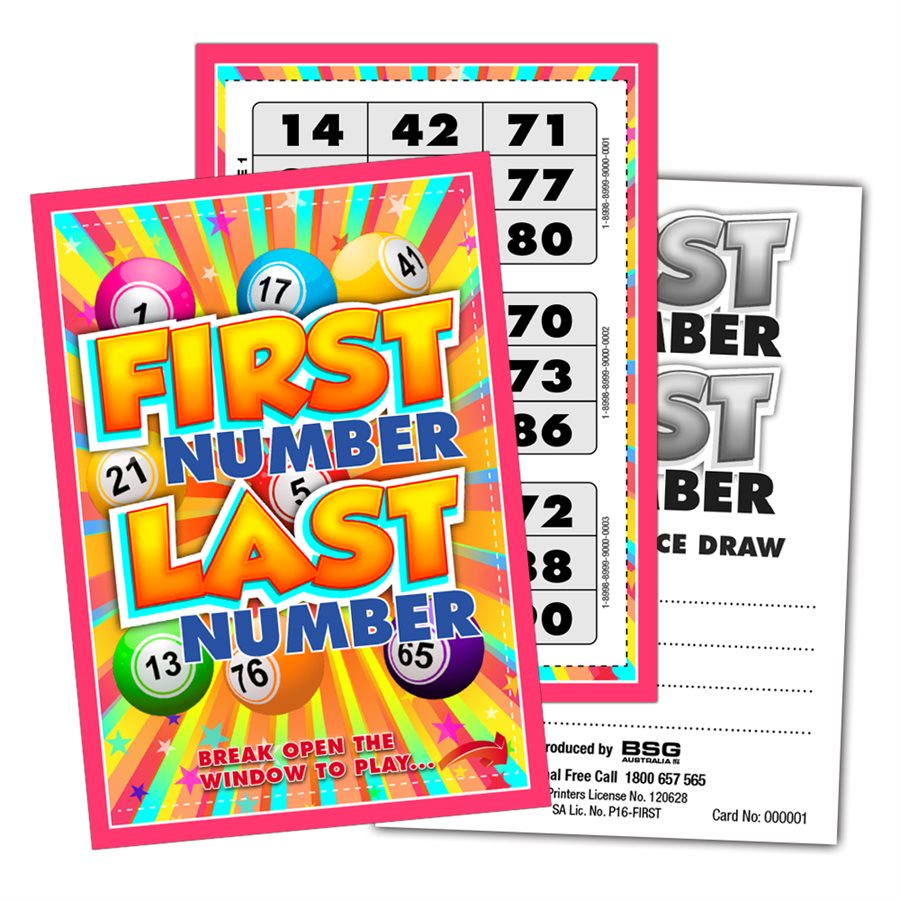 First Number Last Number | Bingo Games | Bingo Side Game | Bingo Cards
