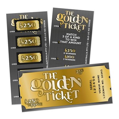 THE GOLDEN TICKET 6 x $250 LUCKY ENVELOPE
