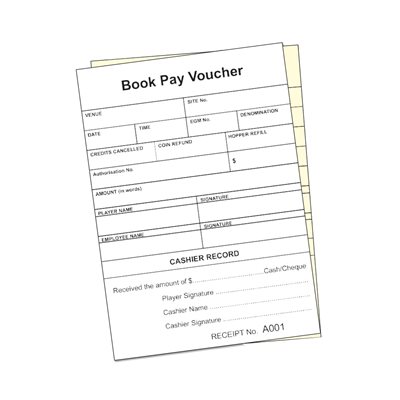 Club Supplies Australia | Pokie Pay Out Book | Club Record Keeping