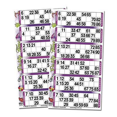 FULL COLOUR THEMED BINGO SINGLE TICKETS (GLUED, OFF THE SHELF) | PARTY ...