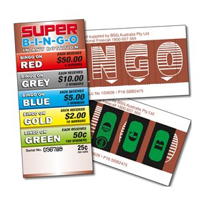 SUPER BINGO 5 x $50 BROWN 25c LUCKY ENVELOPE
