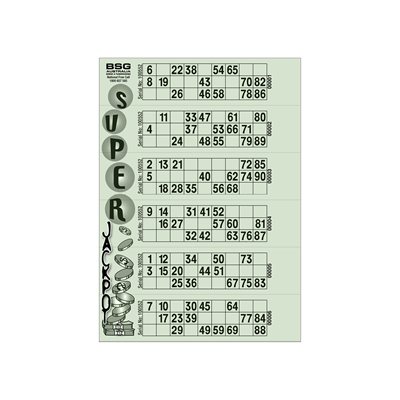 THEMED BINGO SINGLE TICKETS BLACK INK COLOURED PAPER (LOOSE, PERFORATED ...